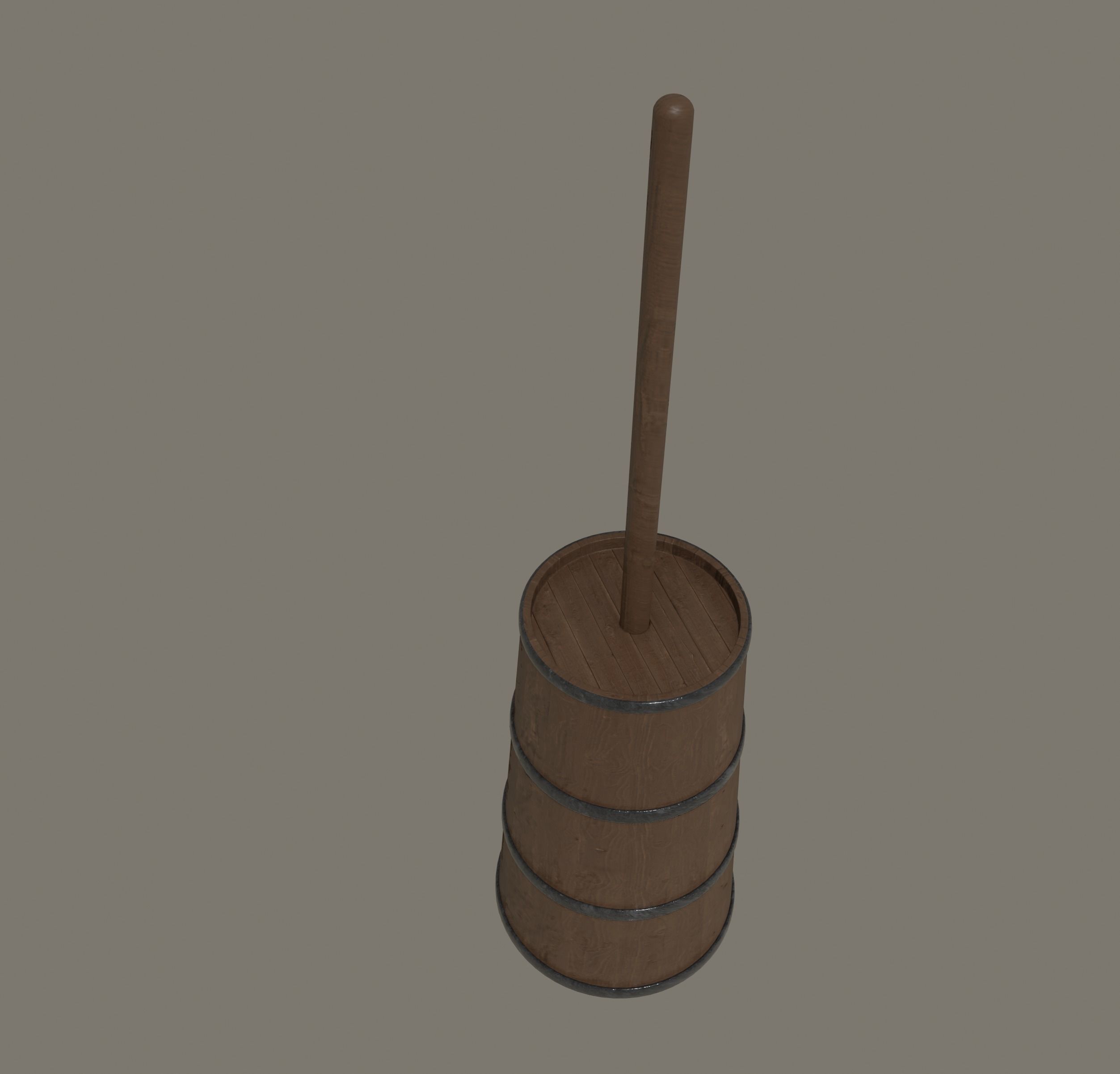 Butter Churn 3D model rigged | CGTrader