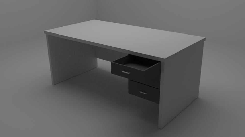 Simple Desk 3D model | CGTrader