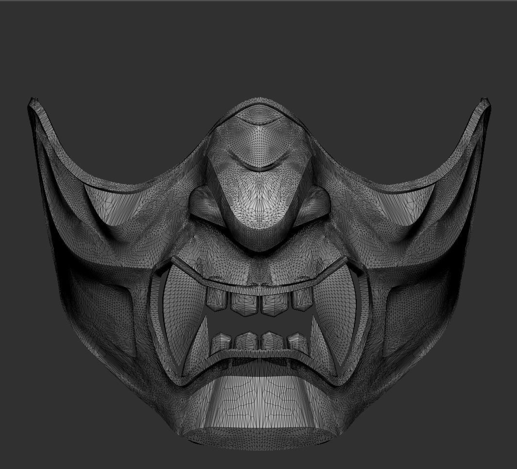 Oni Mask Ghost of Tsushima Mask Samurai Japanese 3D model 3D printable ...
