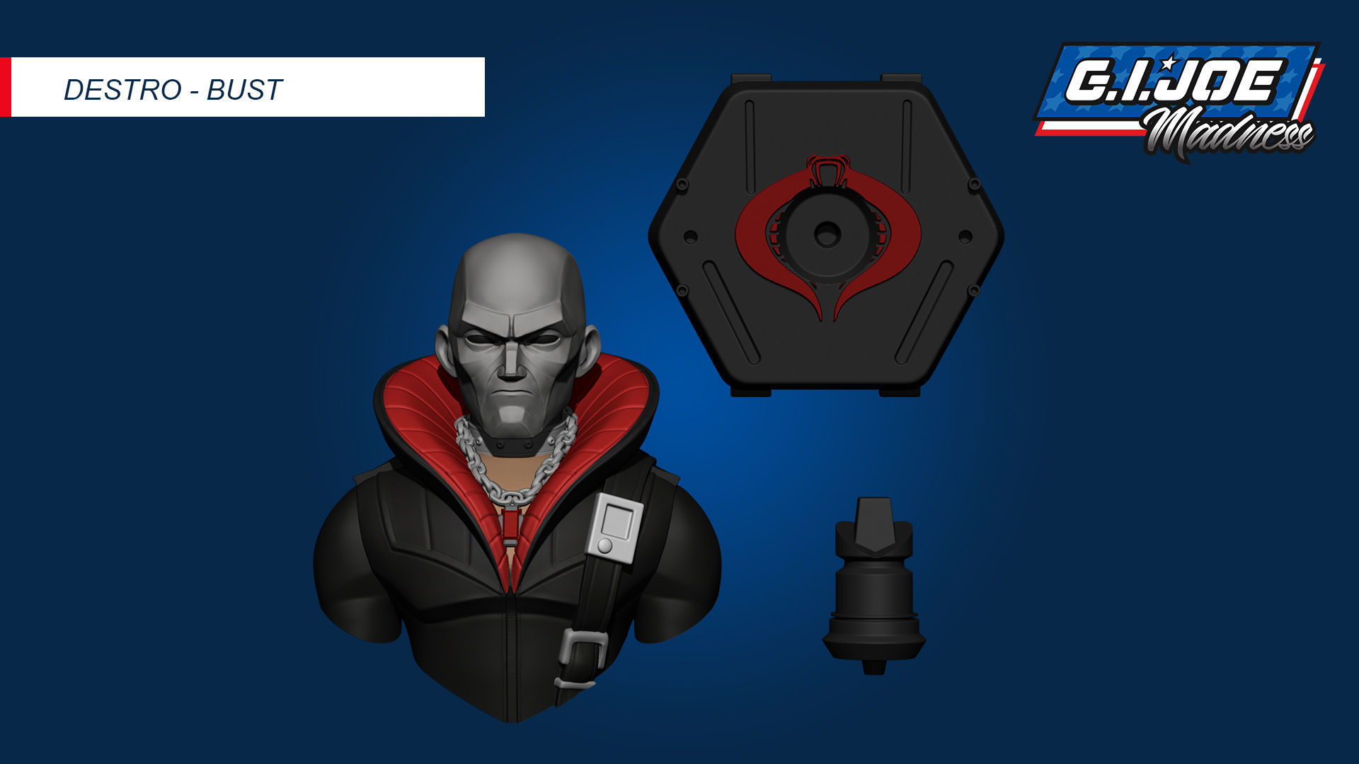 GI JOE characters Destro Bust 3D model 3D printable | CGTrader