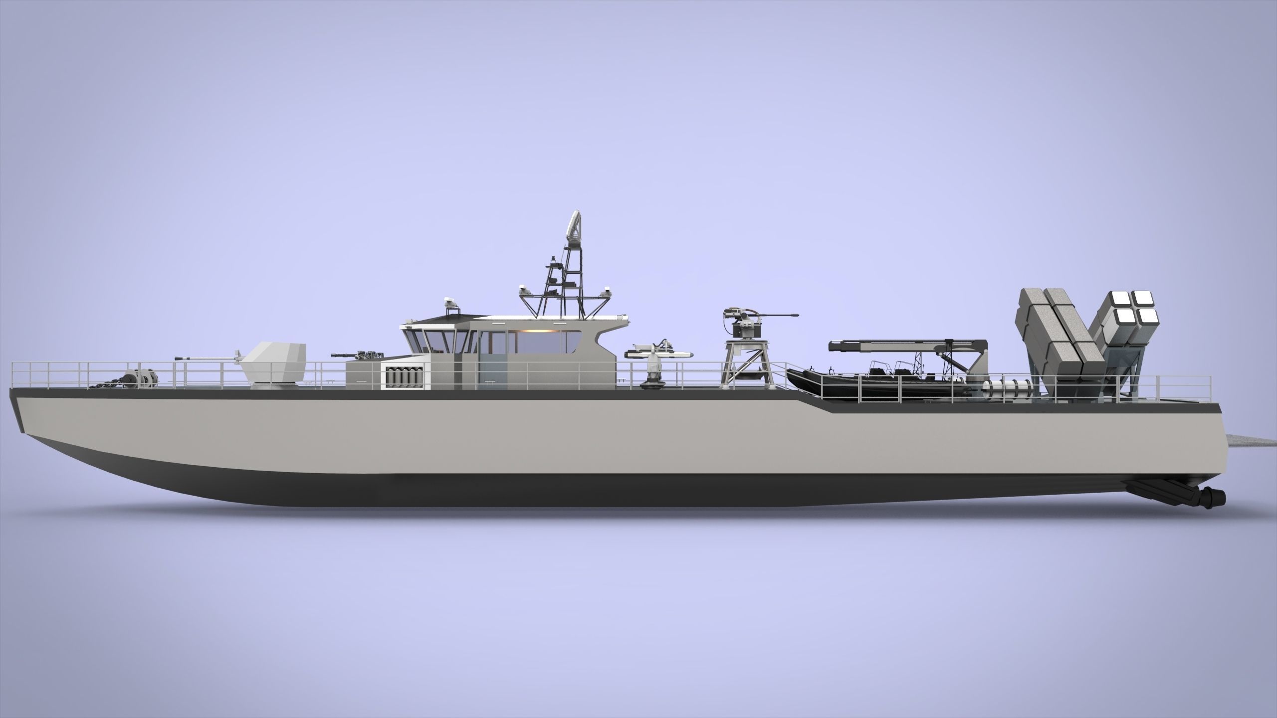 3D model Fast Patrol Boat 40 VR / AR / low-poly | CGTrader