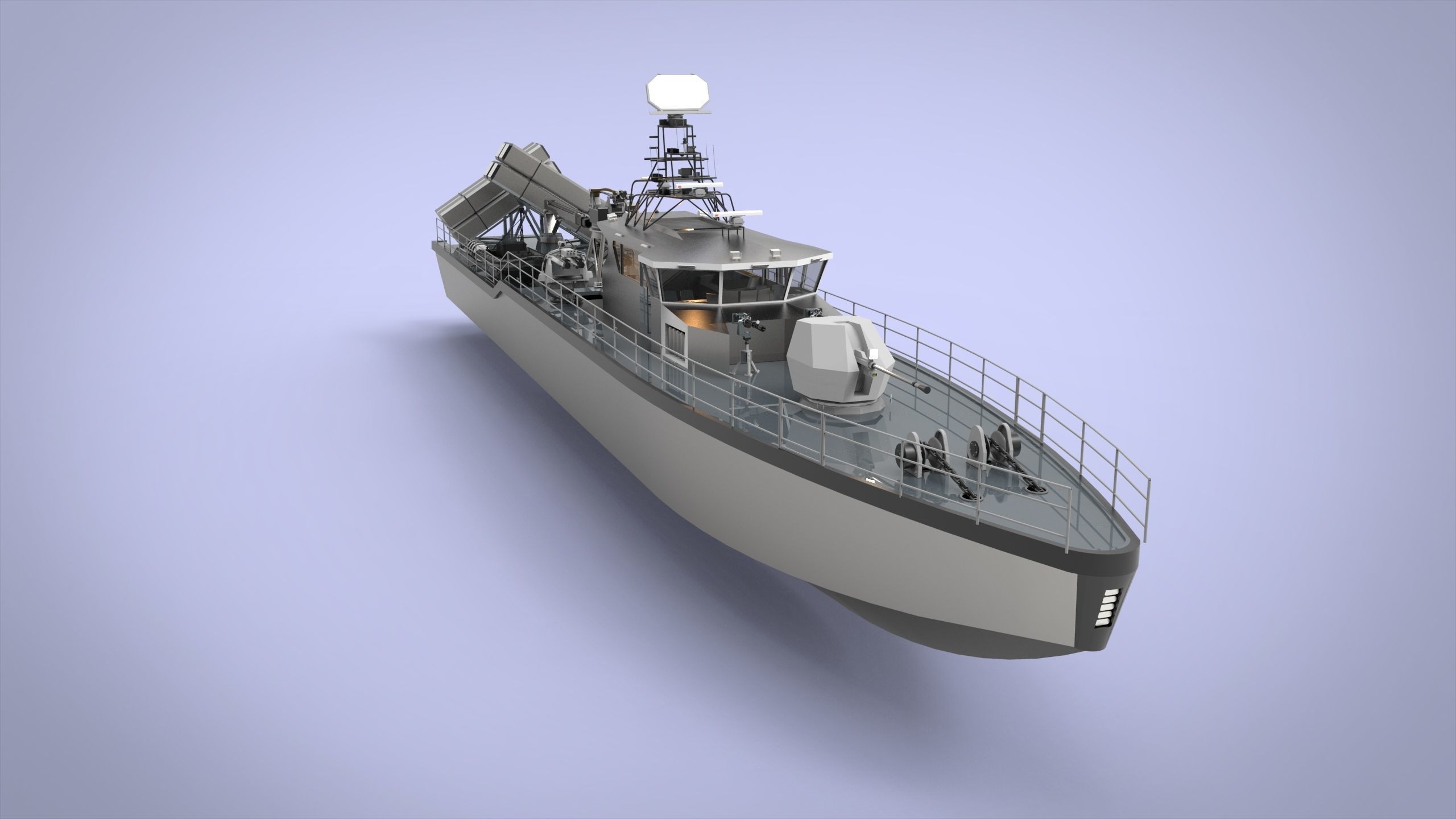 3D model Fast Patrol Boat 40 VR / AR / low-poly | CGTrader