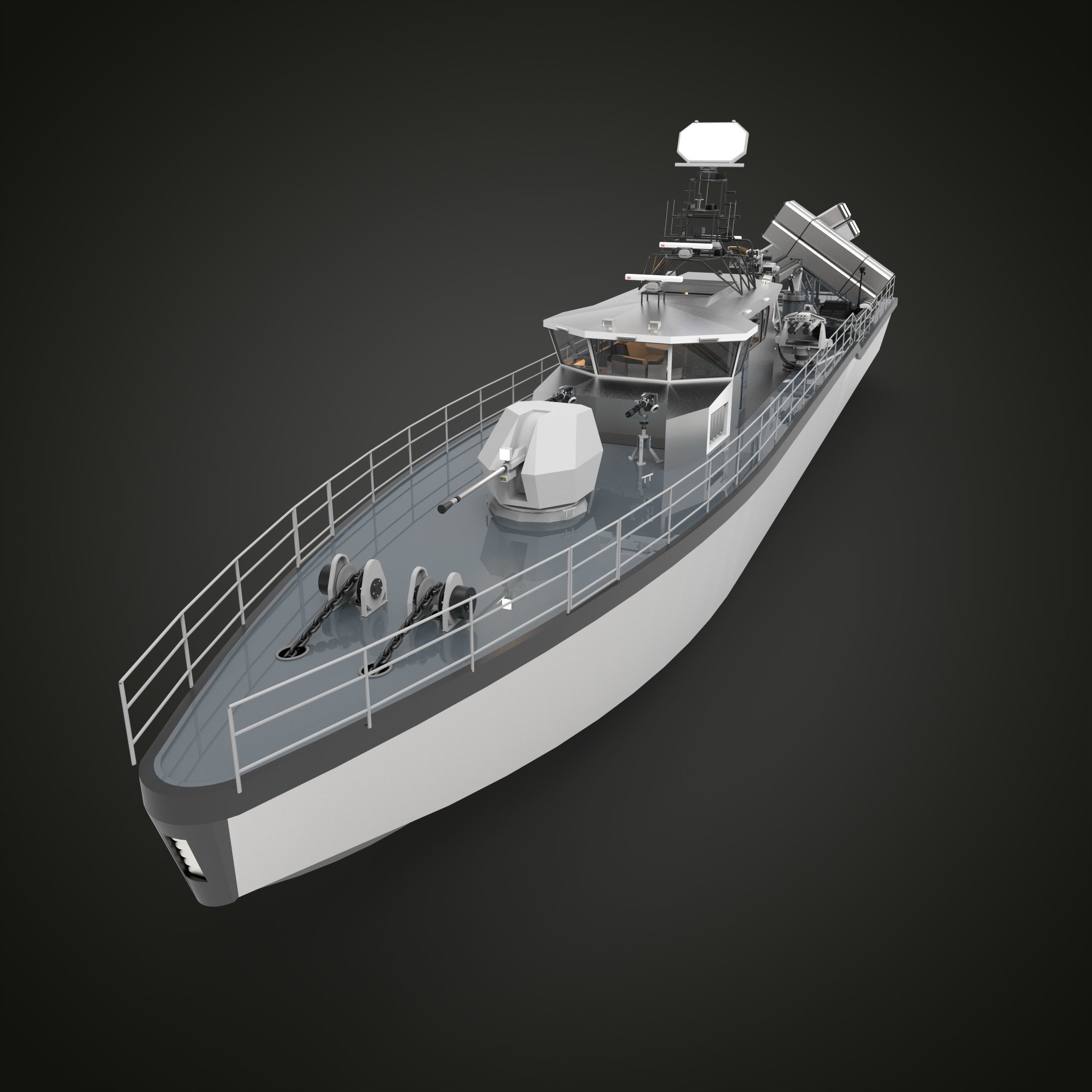 3D model Fast Patrol Boat 40 VR / AR / low-poly | CGTrader
