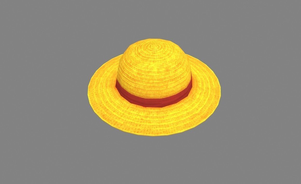 3D model Cartoon yellow straw hat VR / AR / low-poly | CGTrader
