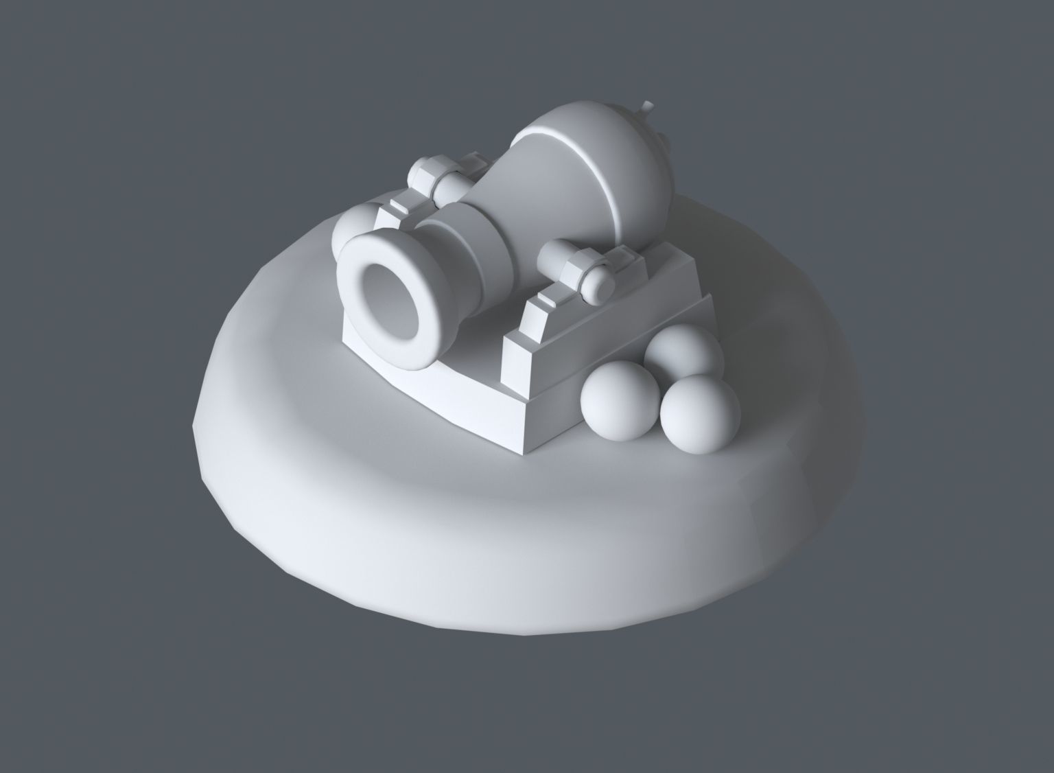 3D model Simple game-ready Cannon VR / AR / low-poly | CGTrader