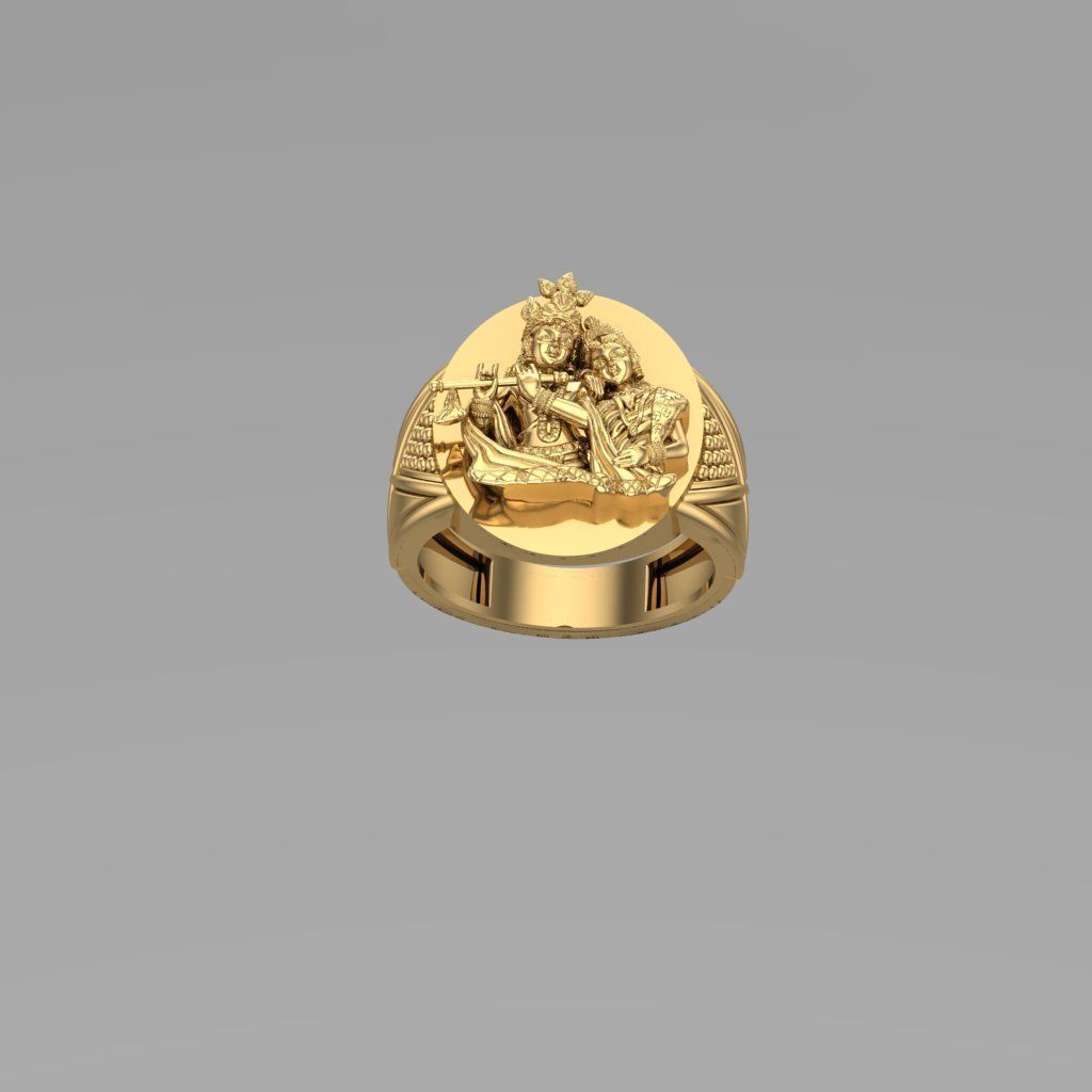 RADHA KRISHNA RING 3D model 3D printable | CGTrader