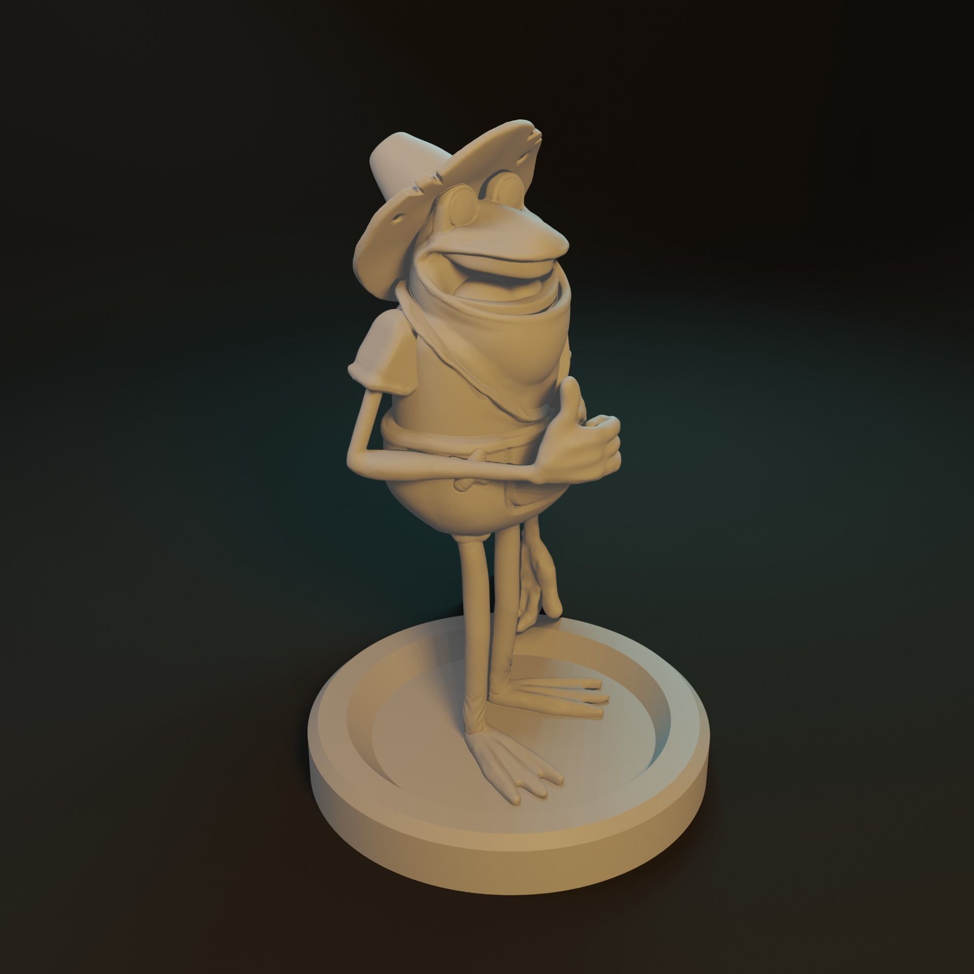 The figure of cartoon frogs free 3D model 3D printable | CGTrader
