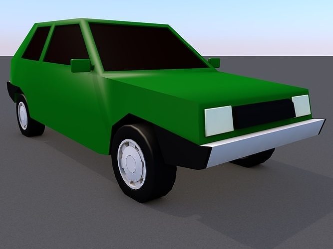 3D model Cartoon low poly car VR / AR / low-poly | CGTrader