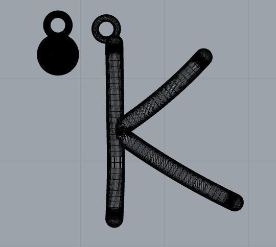 Letter K 3D model 3D printable | CGTrader