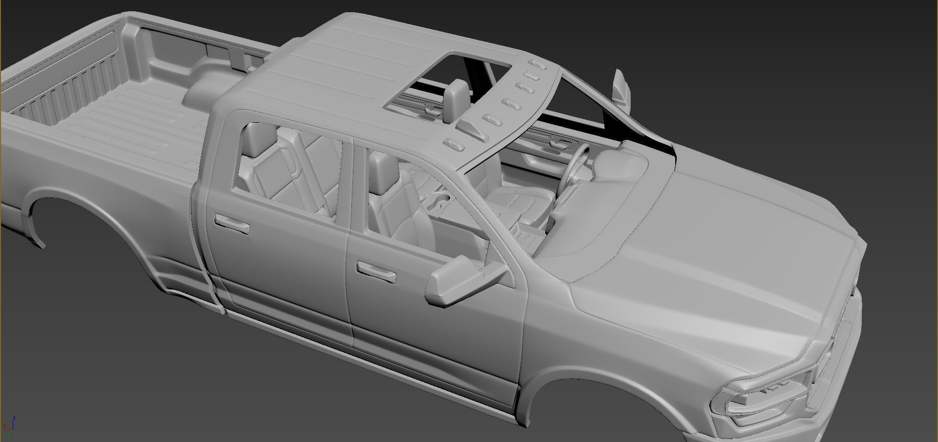 Dodge Ram 2500 2020 Body For Print 3D model 3D printable | CGTrader
