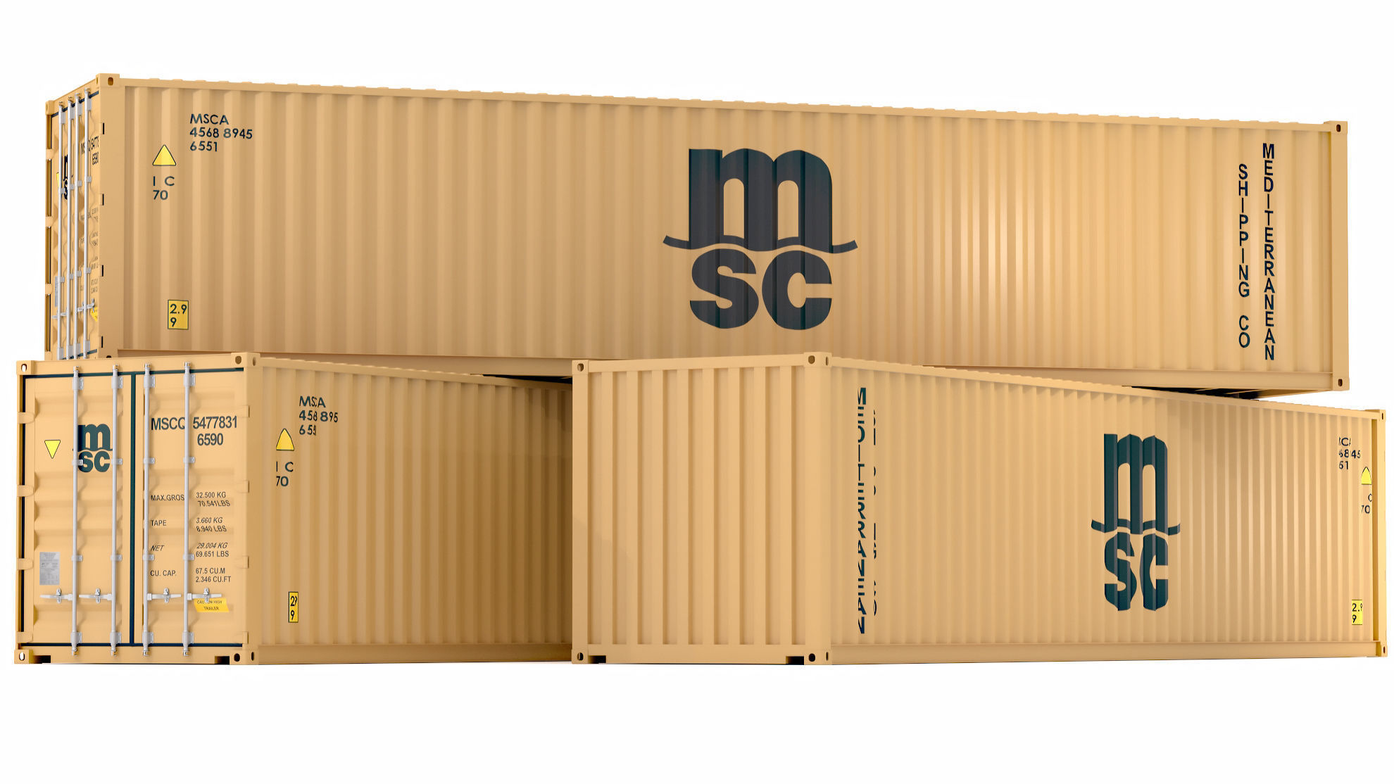 Mediterranean Shipping Company MSC Container 3D model | CGTrader