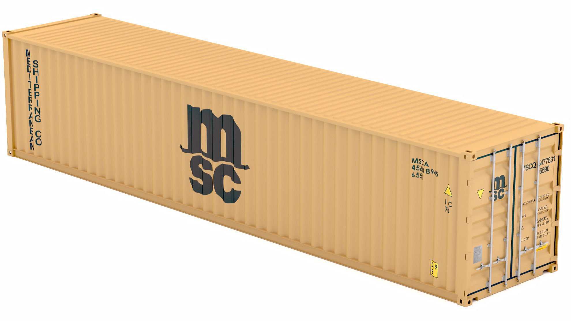 Mediterranean Shipping Company MSC Container 3D model | CGTrader