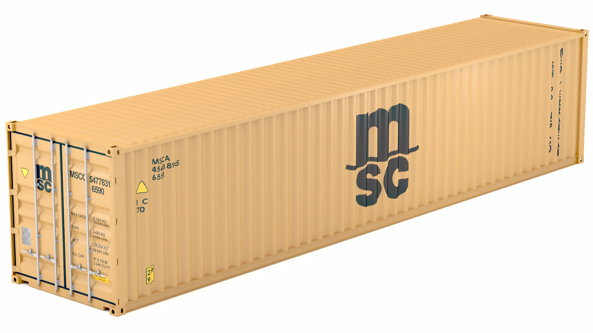 Mediterranean Shipping Company MSC Container 3D model | CGTrader
