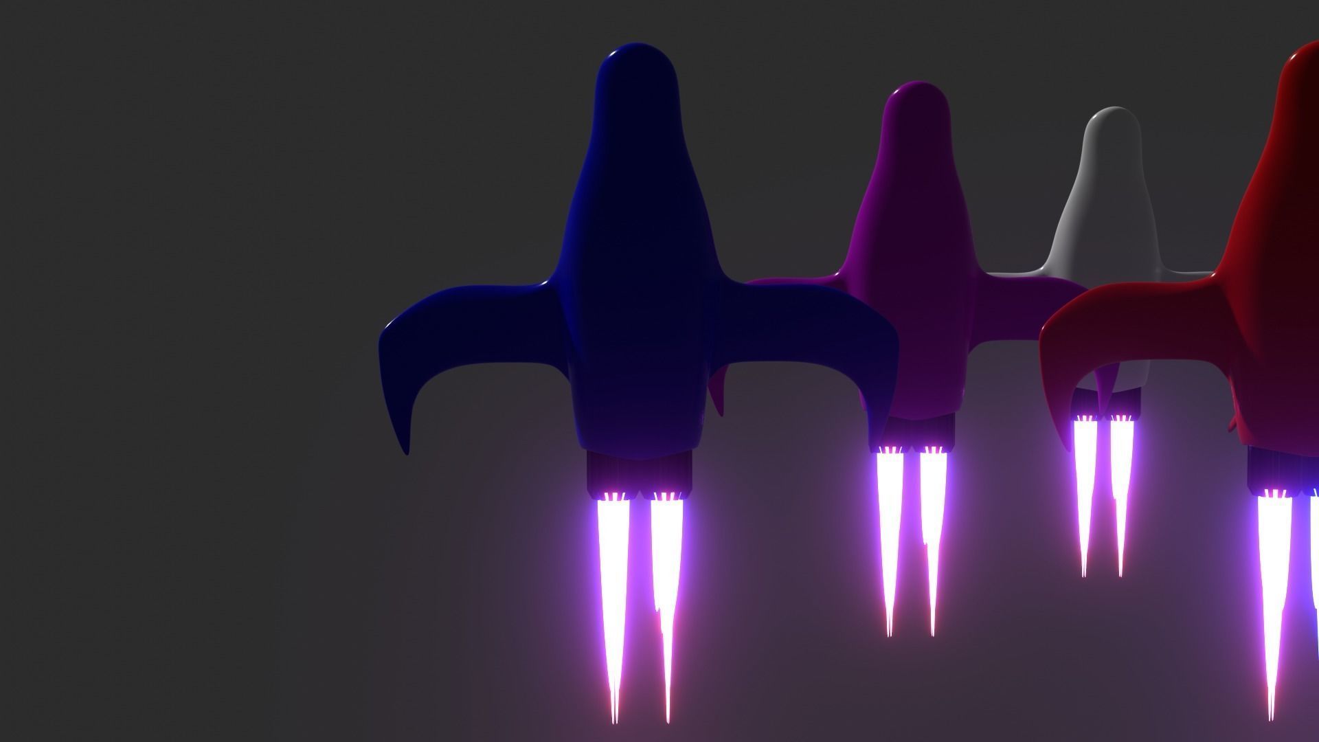 Low Poly Starship Fighter 6 Pack 3D model | CGTrader