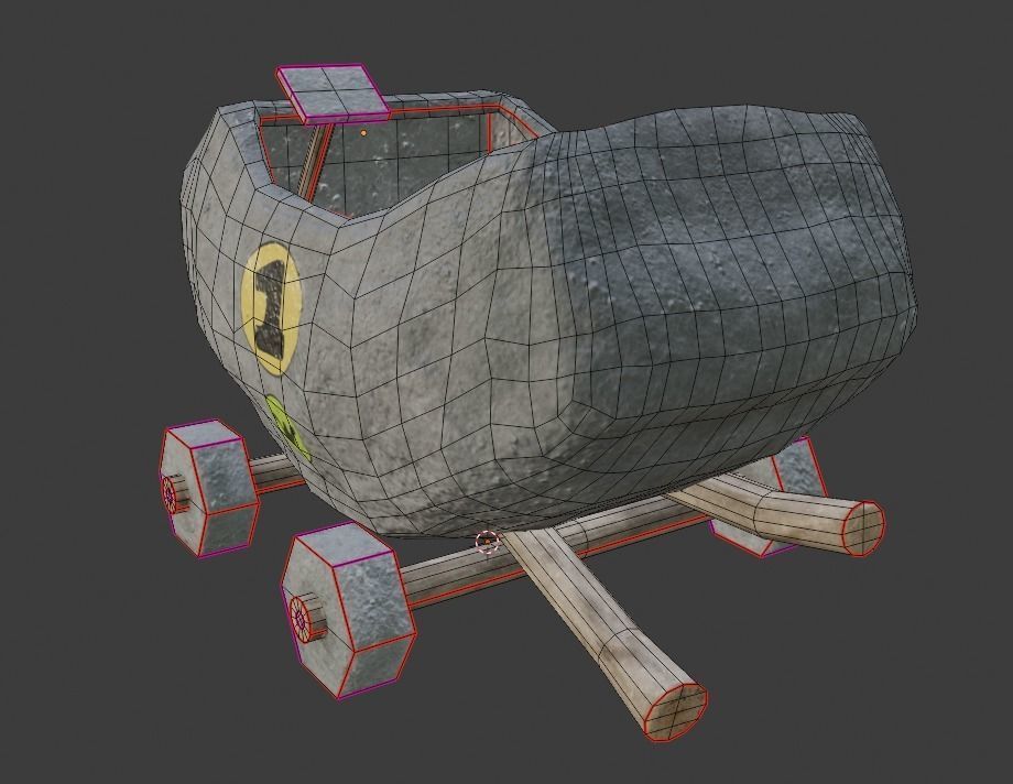 3D model Race Car 01 Stone Car VR / AR / low-poly | CGTrader