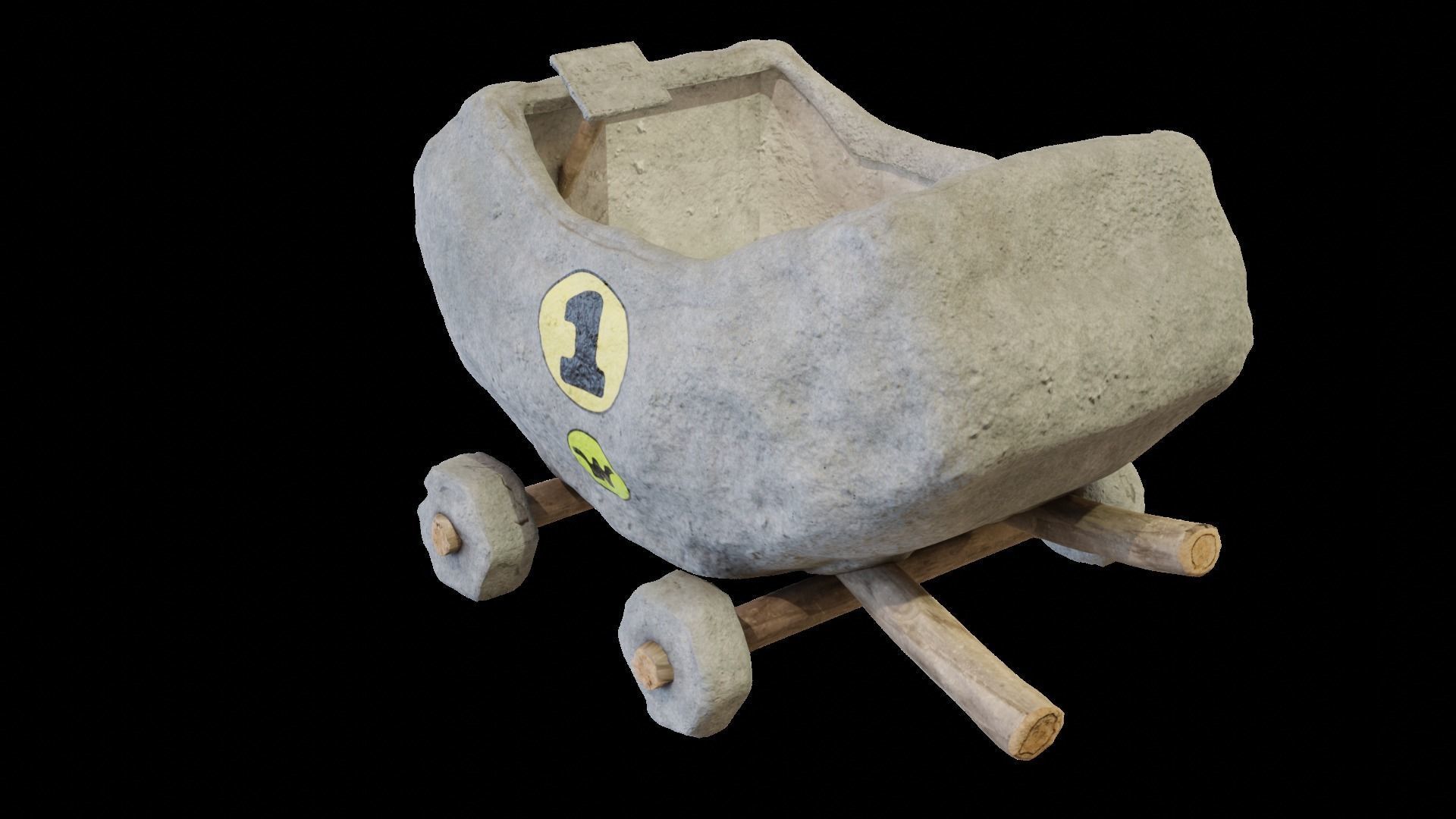 3D model Race Car 01 Stone Car VR / AR / low-poly | CGTrader