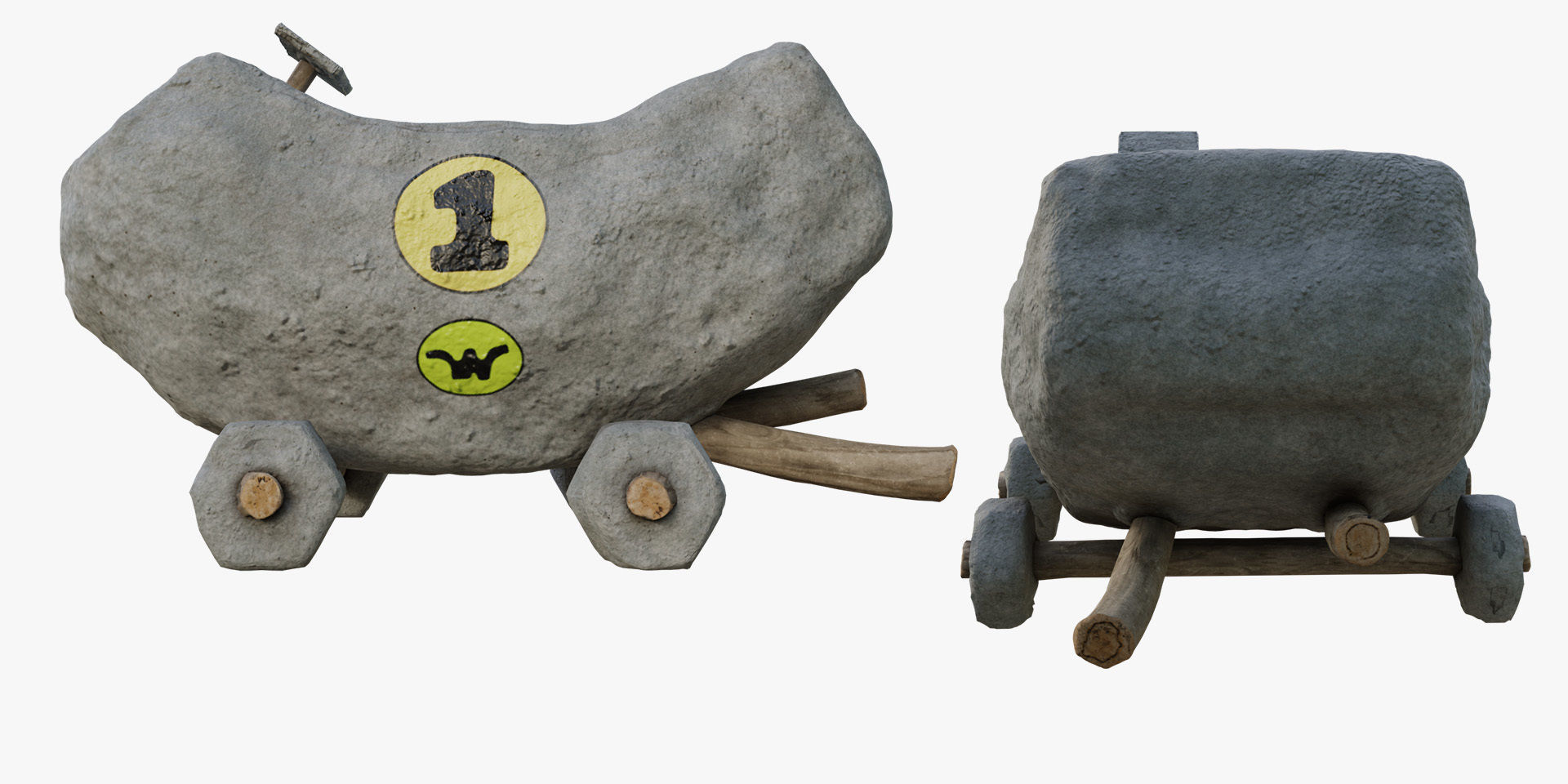 3D model Race Car 01 Stone Car VR / AR / low-poly | CGTrader