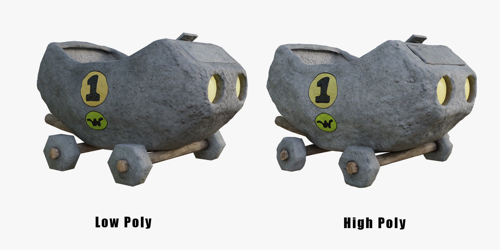 3D model Race Car 01 Stone Car VR / AR / low-poly | CGTrader