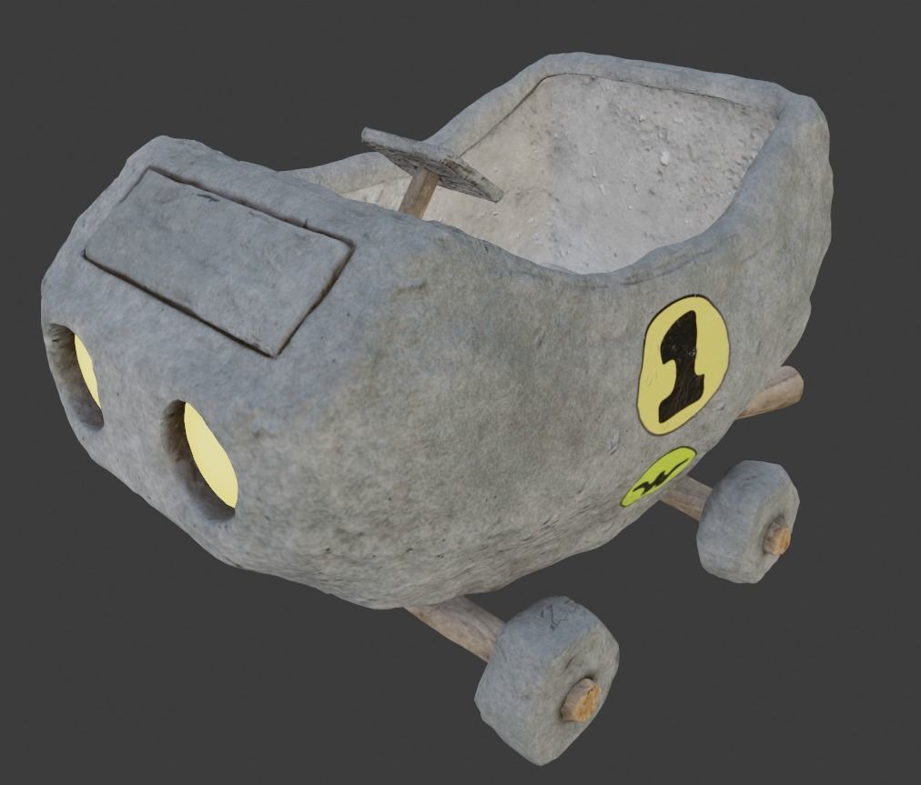3D model Race Car 01 Stone Car VR / AR / low-poly | CGTrader