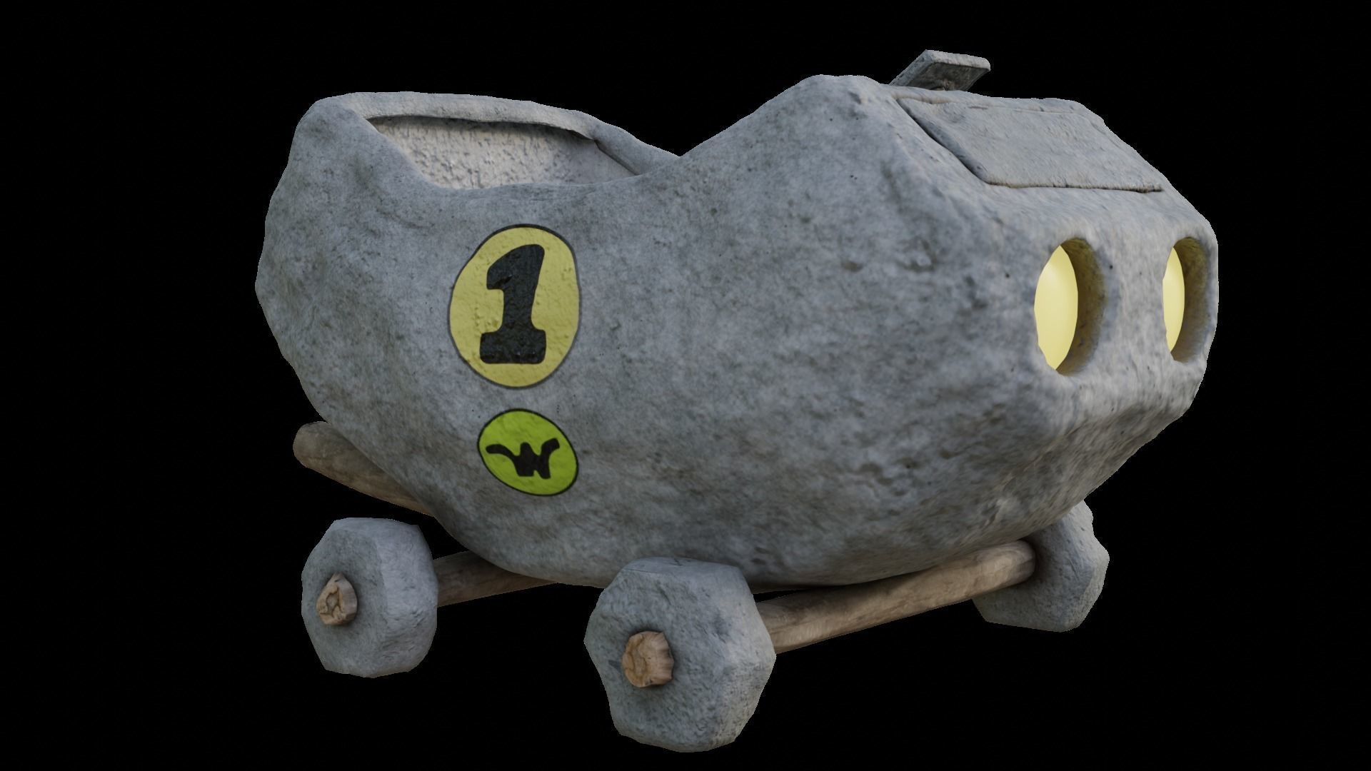 3D model Race Car 01 Stone Car VR / AR / low-poly | CGTrader