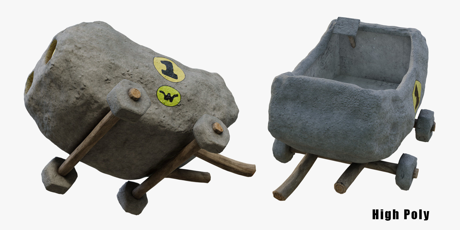 3D model Race Car 01 Stone Car VR / AR / low-poly | CGTrader