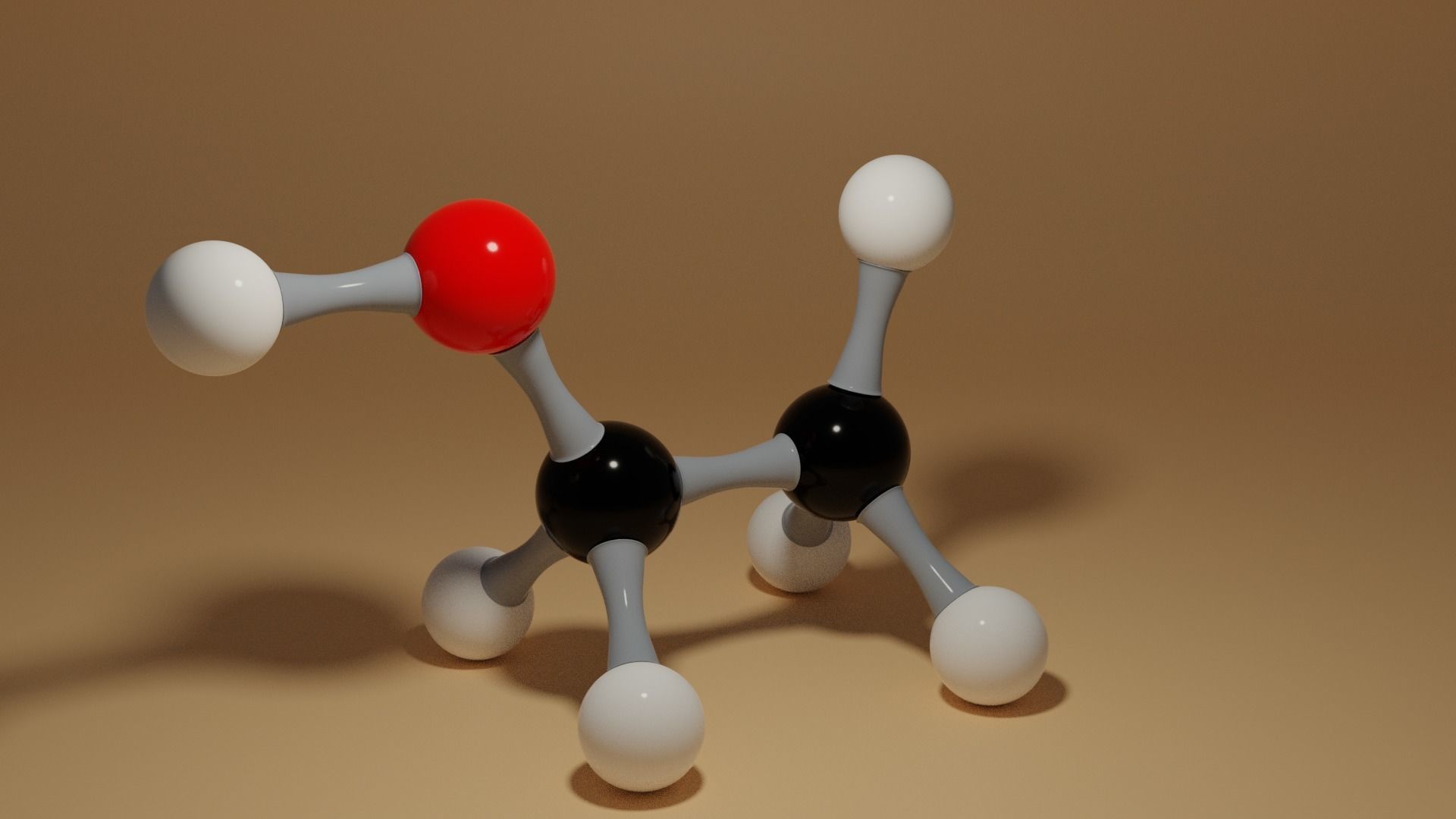 3D model Ethanol Molecule C2H6O VR / AR / low-poly | CGTrader