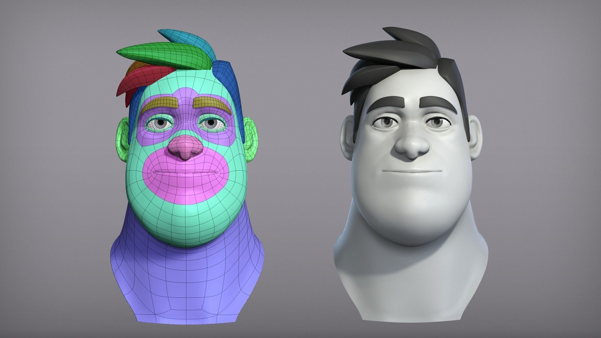 Cartoon male character Harold base mesh 3D model | CGTrader