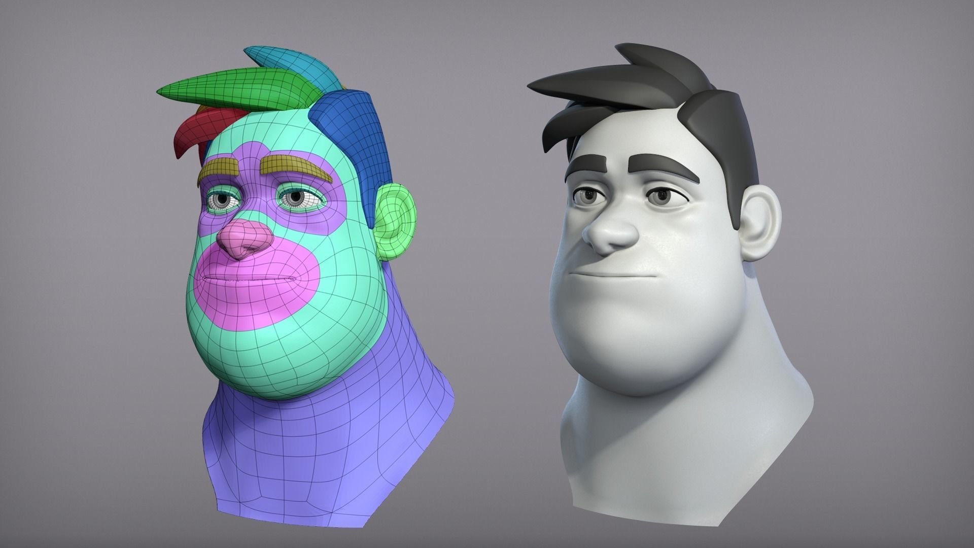 Cartoon male character Harold base mesh 3D model | CGTrader