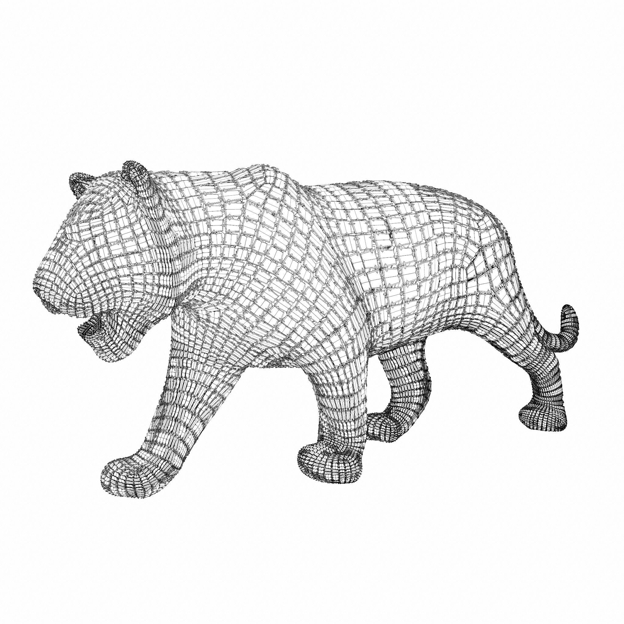 Tiger Abstract Wireframe Metal 3D model | CGTrader