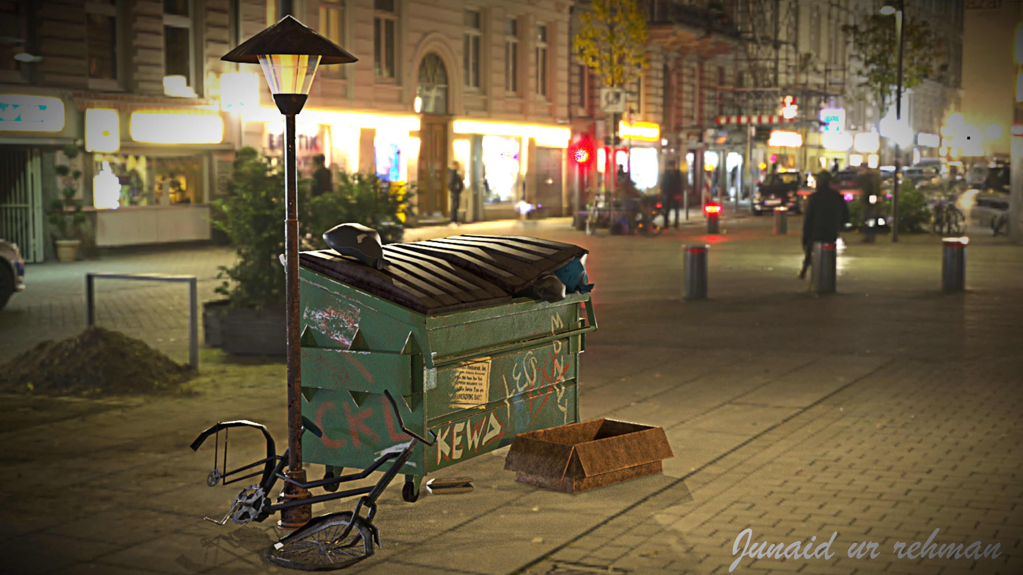 Dumpster prop Game ready asset 3D model | CGTrader