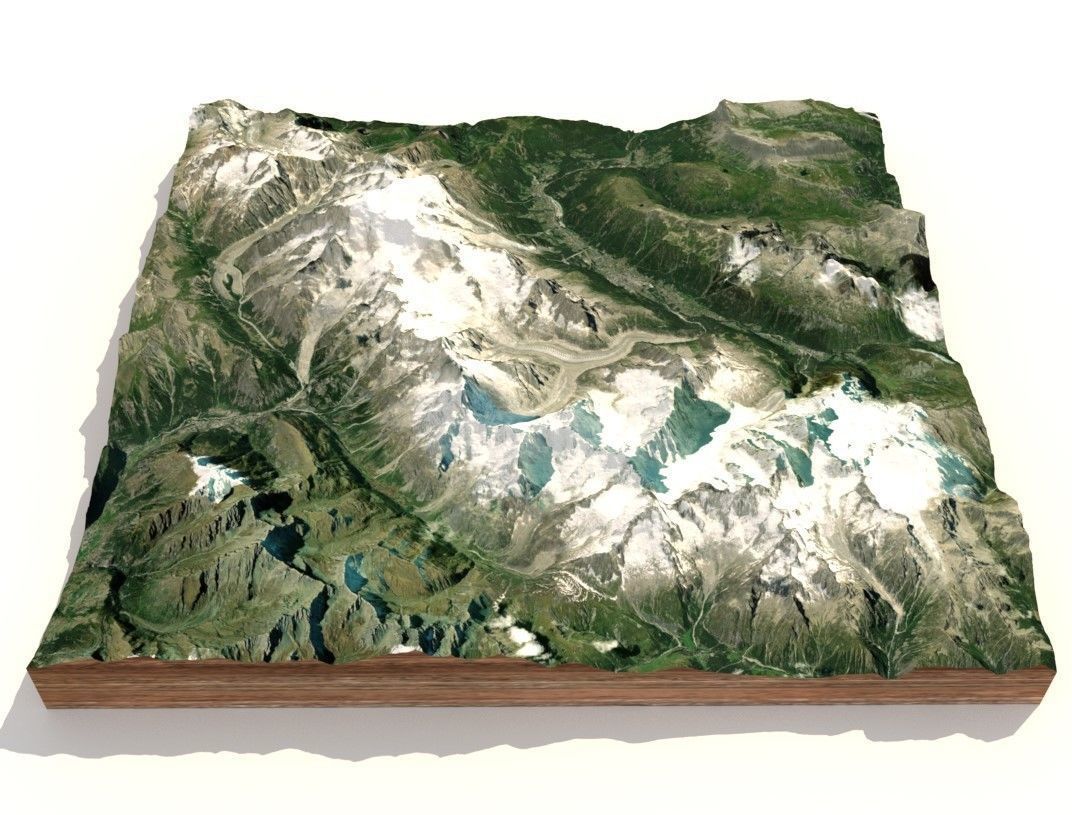 Mountain landscape Alps 3D model | CGTrader