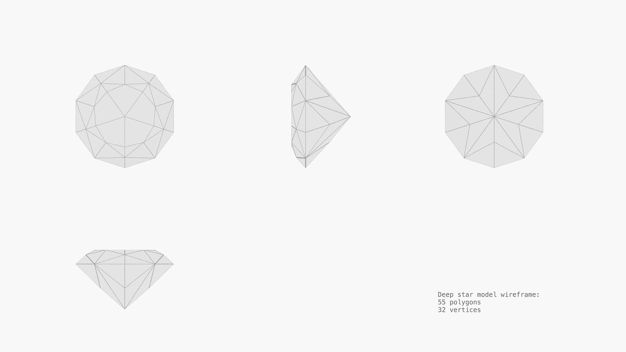 Deep star diamond cut 3D model | CGTrader