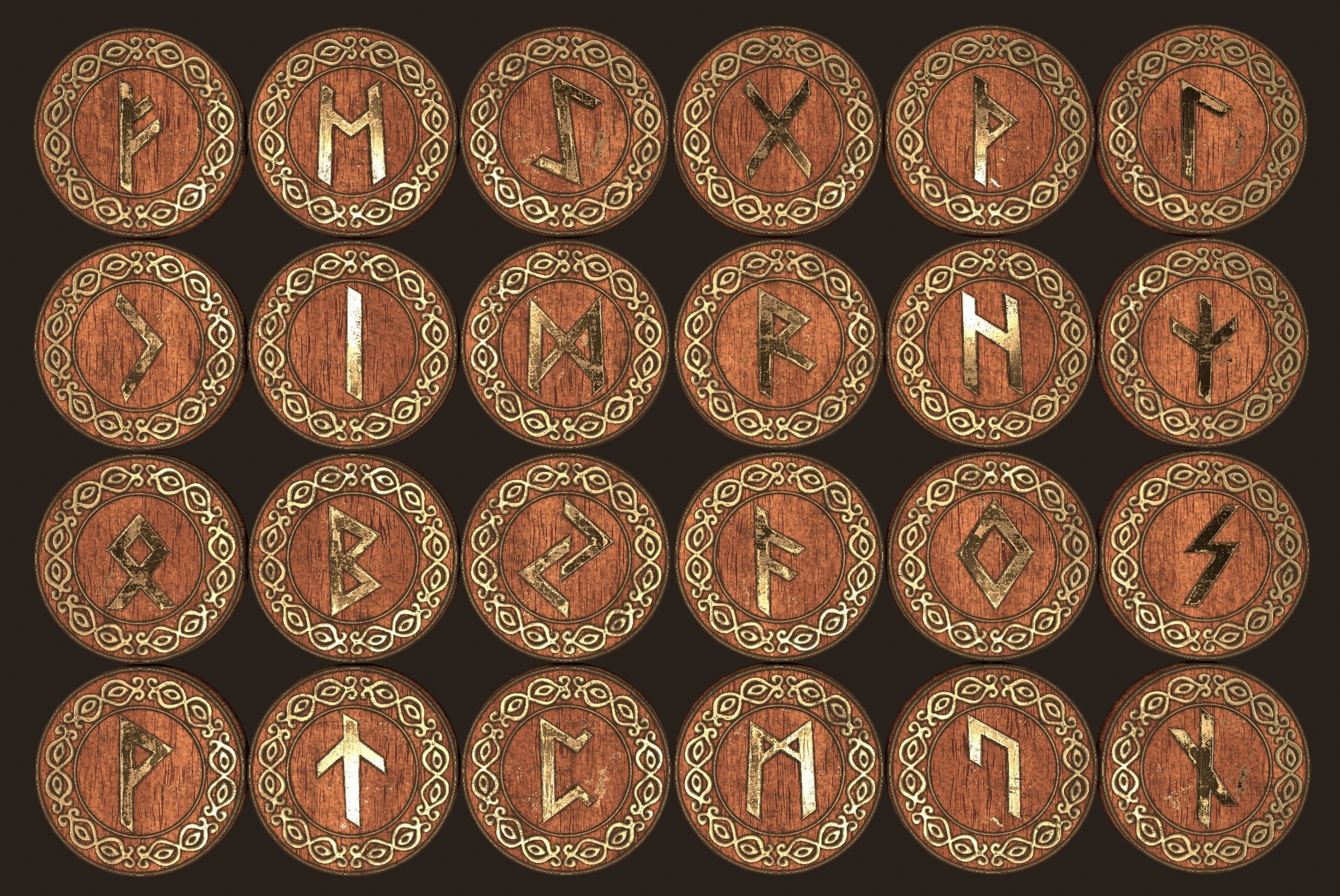 3D model Runes VR / AR / low-poly | CGTrader