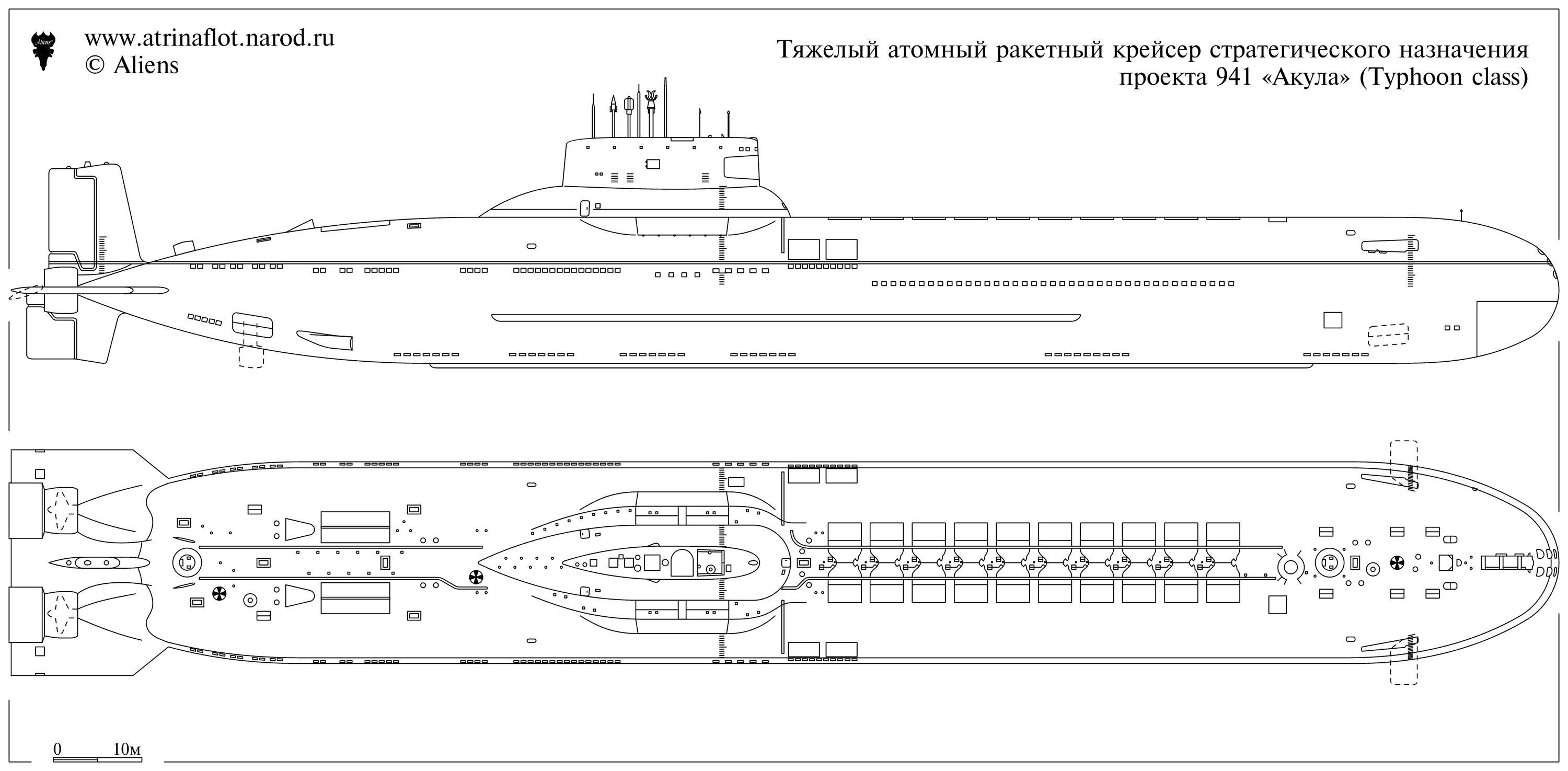 Russian Submarine Project 941 Akula - NATO Typhoon 3D model | CGTrader