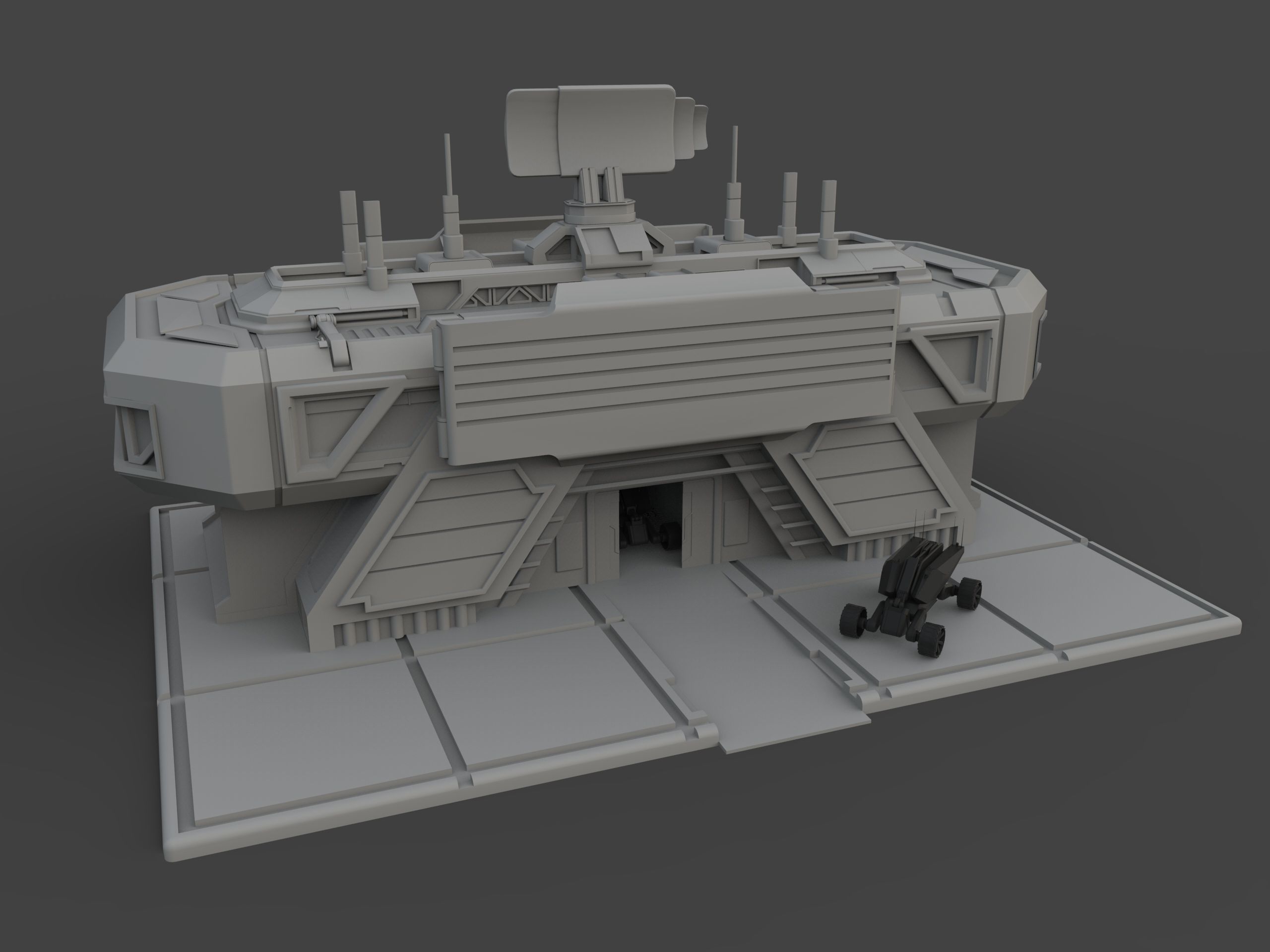 RTS Command Center 3D model | CGTrader
