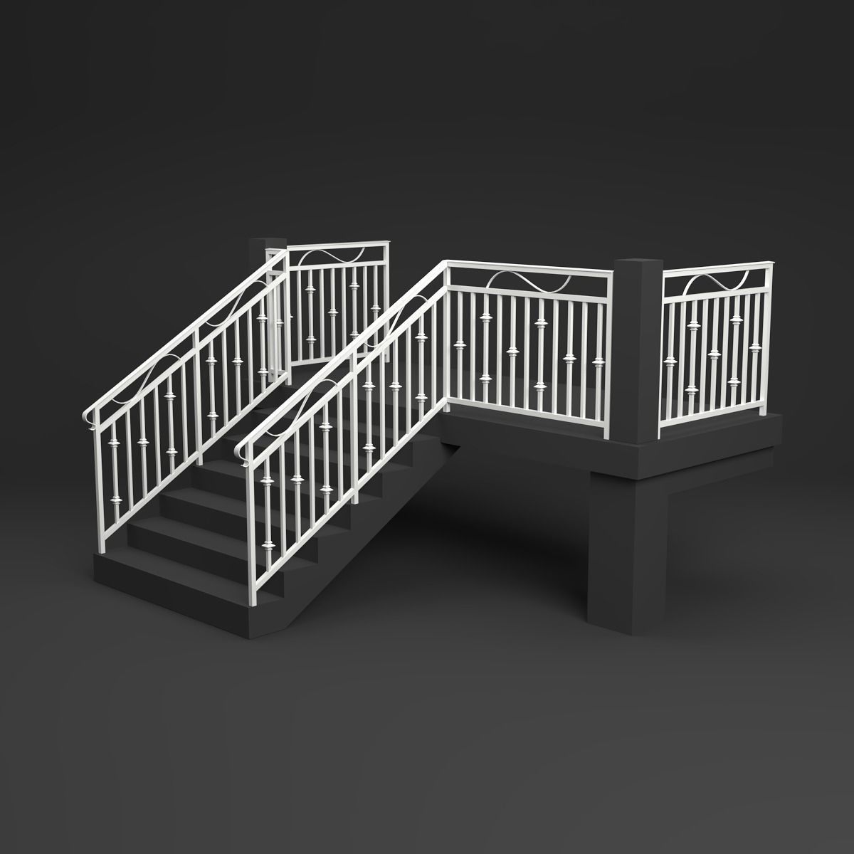3D model metal railings VR / AR / low-poly | CGTrader