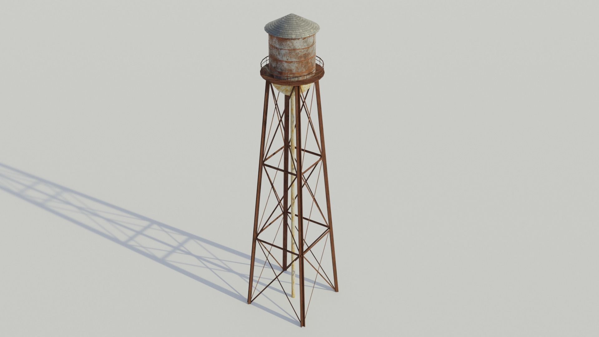 3D model Water Tower - Low poly PBR VR / AR / low-poly | CGTrader