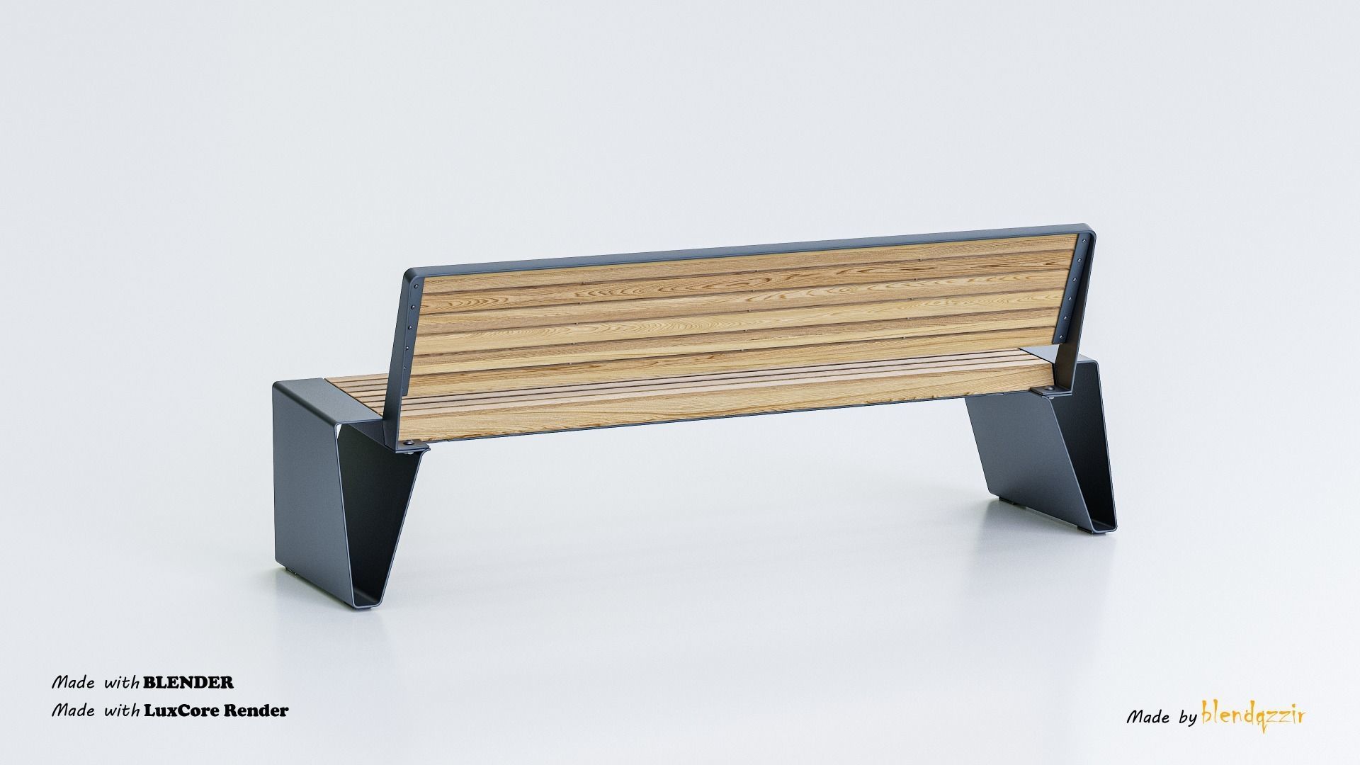 PARK MODERN BENCH RADIUM LRA 3D model | CGTrader