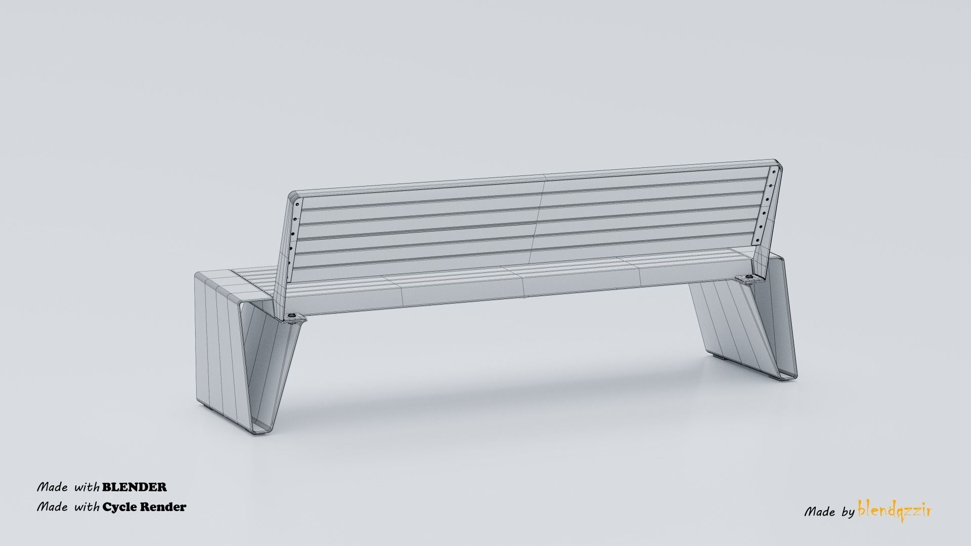PARK MODERN BENCH RADIUM LRA 3D model | CGTrader