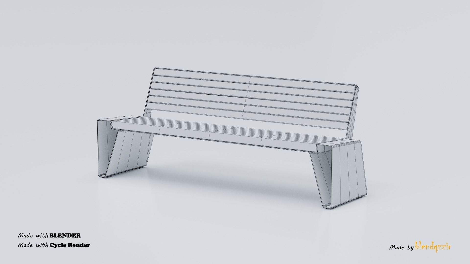 PARK MODERN BENCH RADIUM LRA 3D model | CGTrader