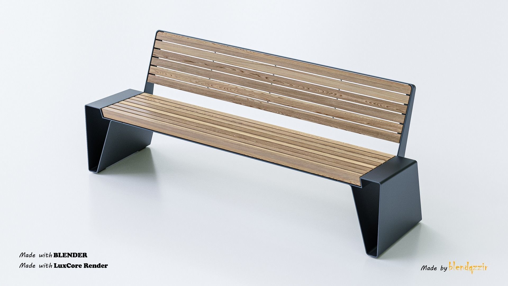 PARK MODERN BENCH RADIUM LRA 3D model | CGTrader