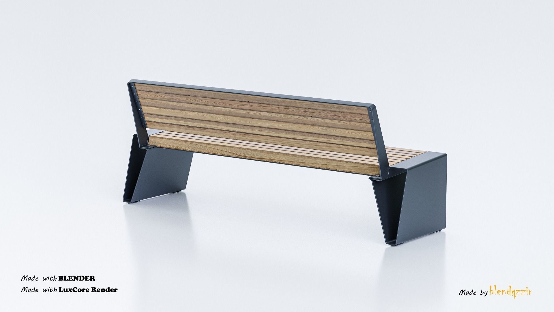 PARK MODERN BENCH RADIUM LRA 3D model | CGTrader