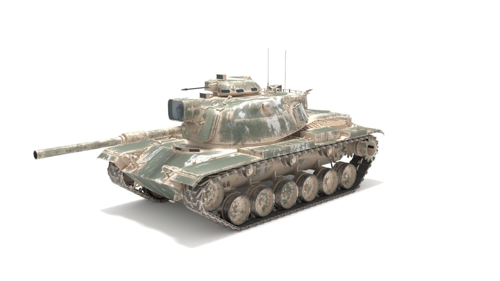 3D model M60 American tank VR / AR / low-poly | CGTrader