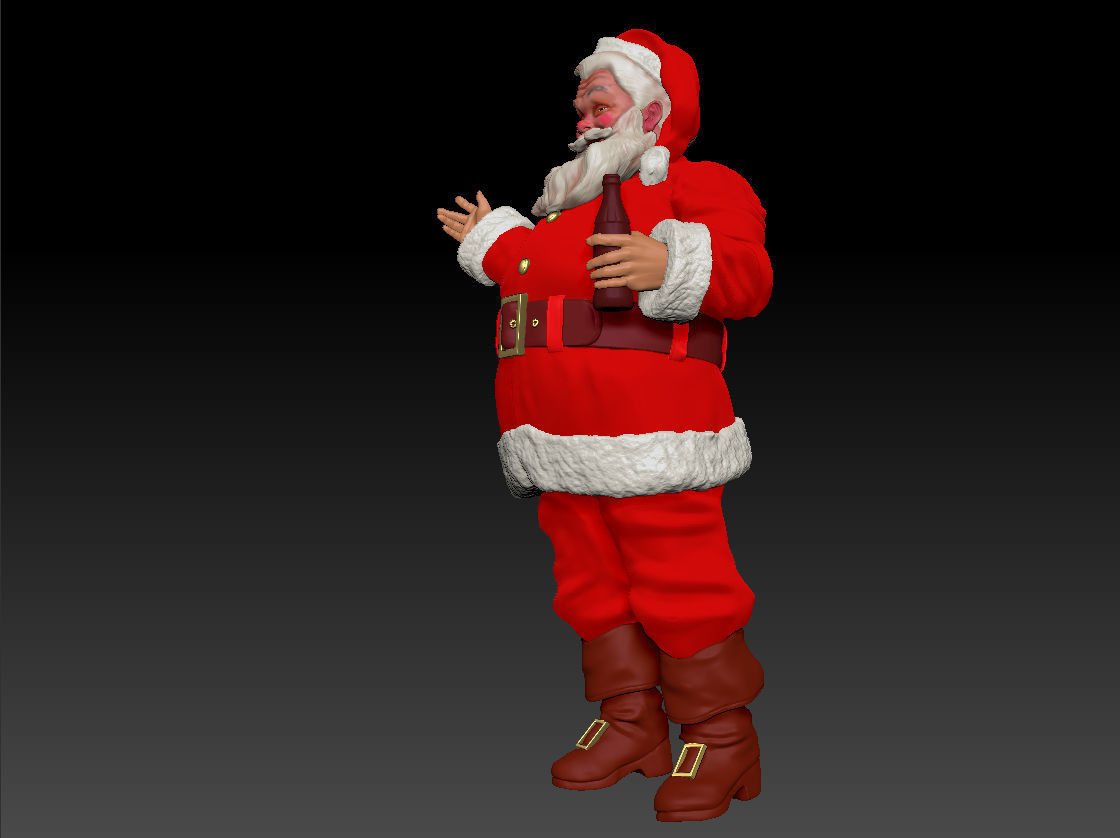 Santa Claus classic by Haddon Sundblom Textured 3D print 3D model 3D ...