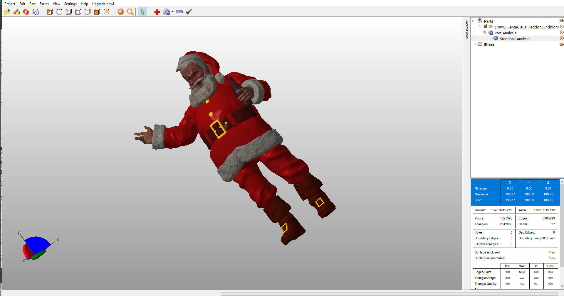 Santa Claus classic by Haddon Sundblom Textured 3D print 3D model 3D ...