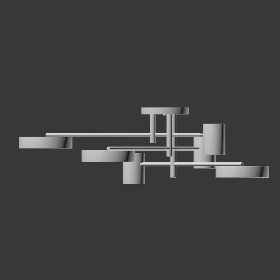 Technum Led Short Lampatron Gold Black 3D model | CGTrader