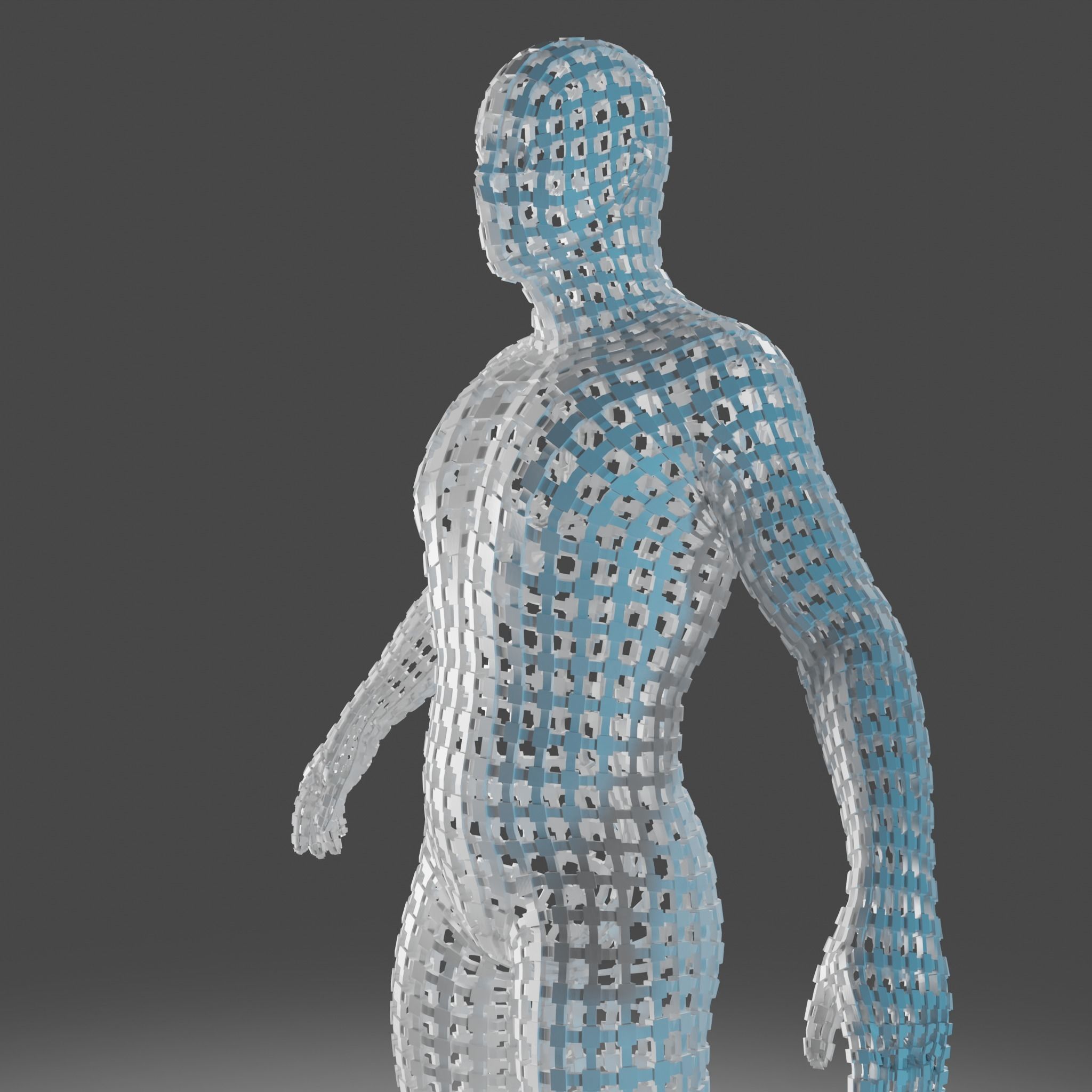 Human Abstract Shape White 3D model | CGTrader