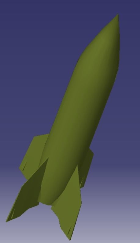 Missile V2 3D model 3D printable | CGTrader