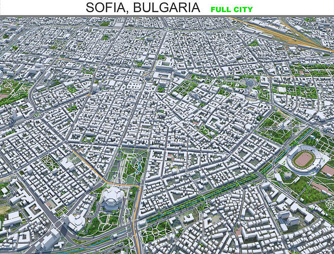 3D model Sofia City Bulgaria VR / AR / low-poly | CGTrader