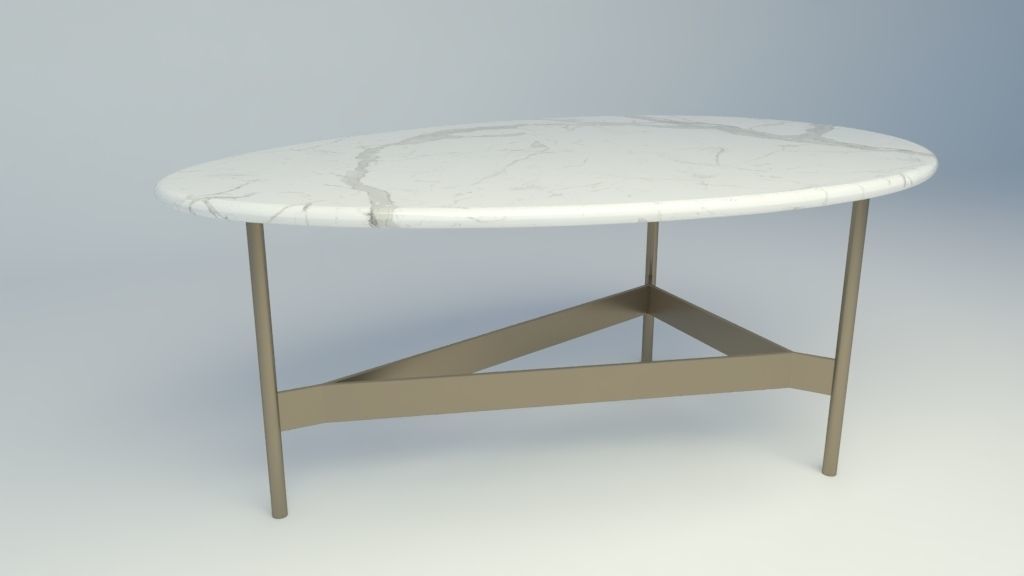 Modern Oval Coffee Table free 3D model | CGTrader